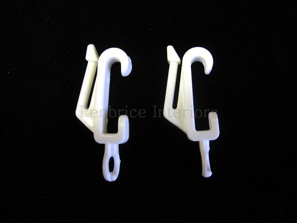 30 HARRISON WHITE SILVER DRAPE CURTAIN TRACK GLIDERS